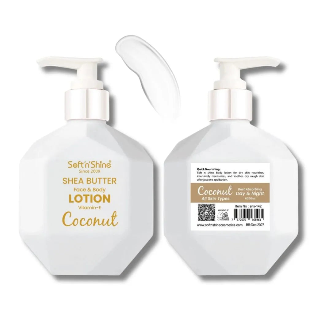 Soft’n’Shine Shea Butter Face & Body Lotion – Vitamin E (Coconut ...